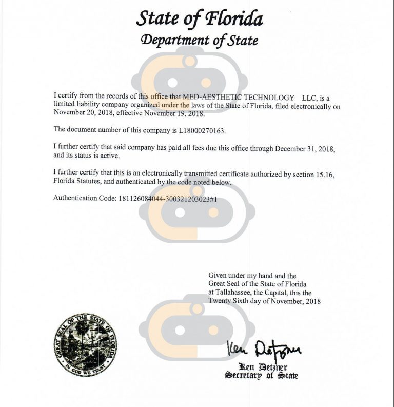 Company Certification - State of Florida | ImpleXcorp